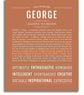 George Personalized Name Meaning Art Prints – Name Stories