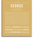 George Personalized Name Meaning Art Prints – Name Stories