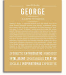George Personalized Name Meaning Art Prints – Name Stories