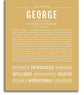 George Personalized Name Meaning Art Prints – Name Stories