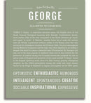 George | Name Art Print – Name Stories