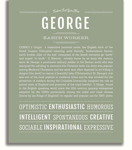 George | Name Art Print – Name Stories