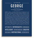 George Personalized Name Meaning Art Prints – Name Stories