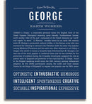 George Personalized Name Meaning Art Prints – Name Stories
