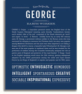 George Personalized Name Meaning Art Prints – Name Stories