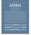 George Personalized Name Meaning Art Prints – Name Stories