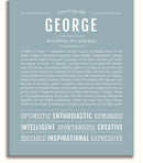 George Personalized Name Meaning Art Prints – Name Stories