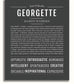 Georgette Personalized Name Meaning Art Prints – Name Stories