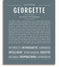 Georgette Personalized Name Meaning Art Prints – Name Stories
