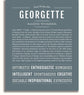 Georgette Personalized Name Meaning Art Prints – Name Stories