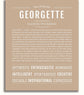 Georgette Personalized Name Meaning Art Prints – Name Stories