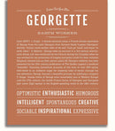 Georgette Personalized Name Meaning Art Prints – Name Stories