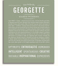 Georgette | Name Art Print – Name Stories