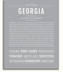 Georgia | Name Art Print – Name Stories