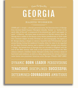 Georgia | Name Art Print – Name Stories
