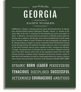 Georgia | Name Art Print – Name Stories
