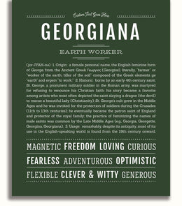 Georgiana | Name Art Print – Name Stories