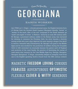 Georgiana | Name Art Print – Name Stories