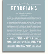 Georgiana | Name Art Print – Name Stories