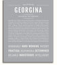 Georgina Personalized Name Meaning Art Prints – Name Stories