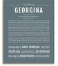 Georgina Personalized Name Meaning Art Prints – Name Stories
