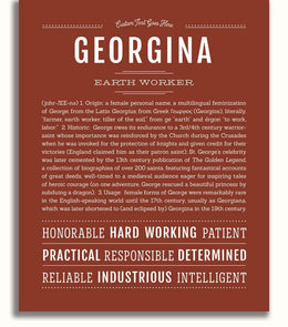 Georgina | Name Art Print – Name Stories