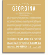 Georgina Personalized Name Meaning Art Prints – Name Stories