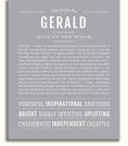 Gerald | Name Art Print – Name Stories