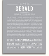 Gerald Personalized Name Meaning Art Prints – Name Stories