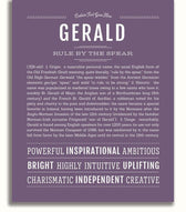 Gerald | Name Art Print – Name Stories