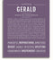 Gerald | Name Art Print – Name Stories