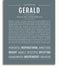 Gerald Personalized Name Meaning Art Prints – Name Stories