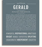 Gerald Personalized Name Meaning Art Prints – Name Stories