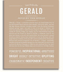 Gerald | Name Art Print – Name Stories