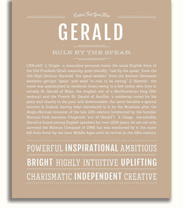 Gerald | Name Art Print – Name Stories