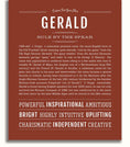 Gerald | Name Art Print – Name Stories