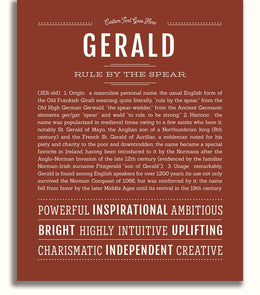 Gerald | Name Art Print – Name Stories