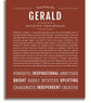 Gerald Personalized Name Meaning Art Prints – Name Stories