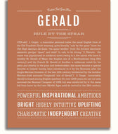 Gerald Personalized Name Meaning Art Prints – Name Stories