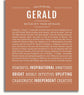 Gerald Personalized Name Meaning Art Prints – Name Stories