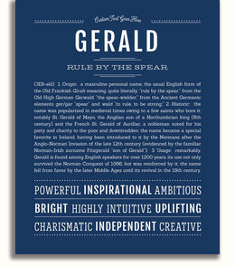 Gerald | Name Art Print – Name Stories