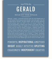 Gerald | Name Art Print – Name Stories