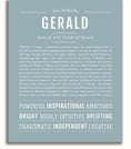 Gerald Personalized Name Meaning Art Prints – Name Stories