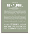 Geraldine | Name Art Print – Name Stories