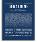 Geraldine | Name Art Print – Name Stories