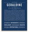 Geraldine Personalized Name Meaning Art Prints – Name Stories