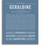 Geraldine | Name Art Print – Name Stories