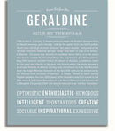 Geraldine | Name Art Print – Name Stories
