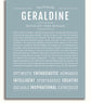 Geraldine Personalized Name Meaning Art Prints – Name Stories