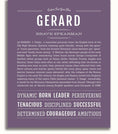 Gerard | Name Art Print – Name Stories